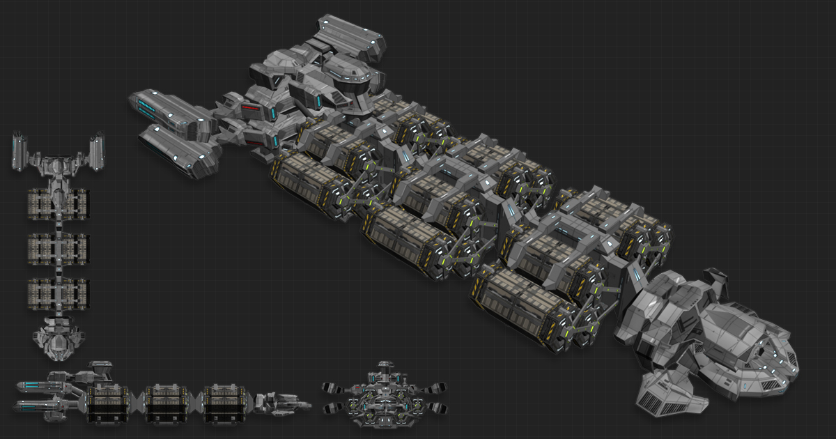 Cargo Starship A003 | 3D Space | Unity Asset Store