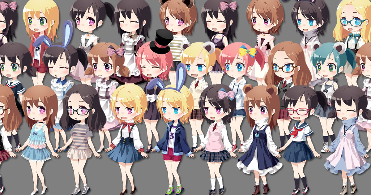 Customize Girl_ Type 1_N1 | 2D Characters | Unity Asset Store