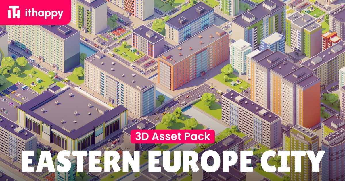 Eastern Europe City - Low Poly 3D Models Pack | 3D Urban | Unity Asset ...