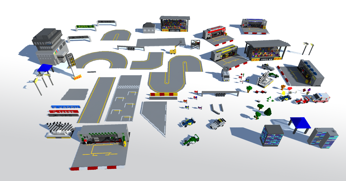 Retro racing models pack | 3D Vehicles | Unity Asset Store