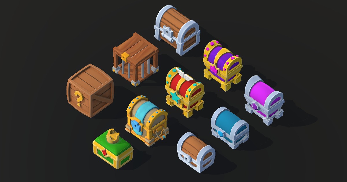 Stylized 3D Chests Pack – Animated Collection (10 Variants) | 3D Props ...