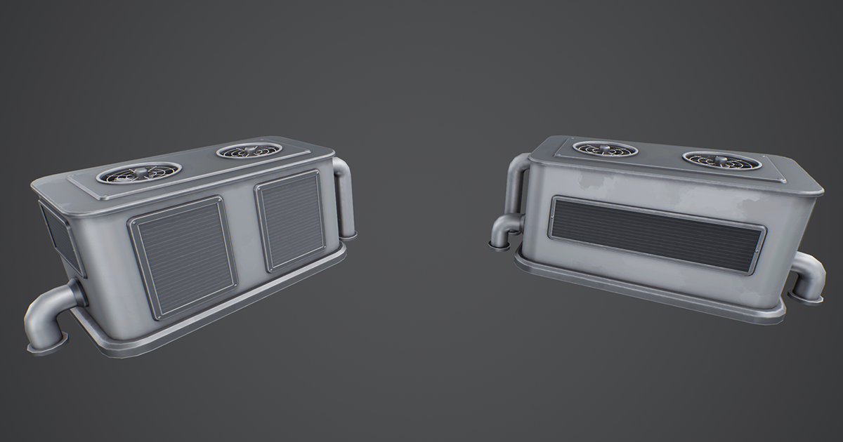 Stylized Rooftop Air Conditioner | 3D Electronics | Unity Asset Store