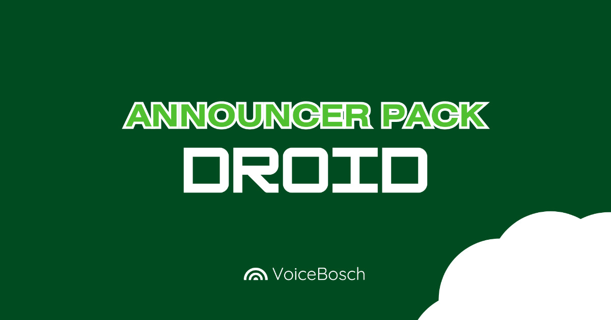 Droid - Announcer Audio Pack | Voices Sound FX | Unity Asset Store