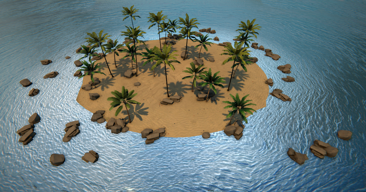 Realistic Beachfront Nature Island 1 Asset Package | 3D Landscapes ...