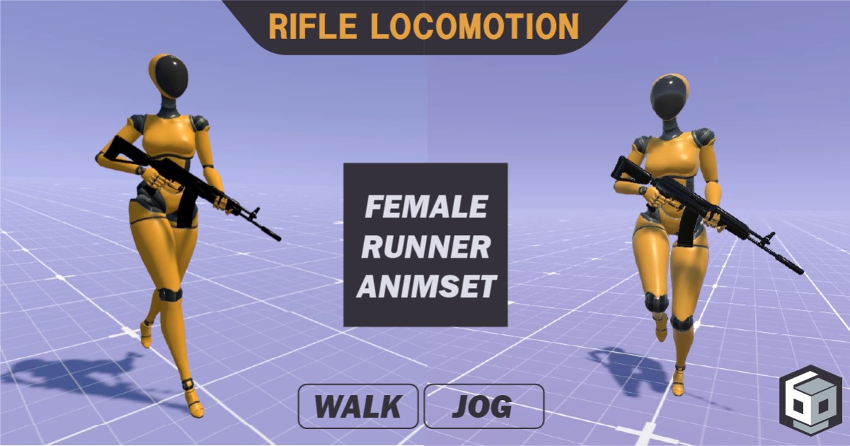 Female Rifle Animset - Free Walk&Jog | 3D Animations | Unity Asset Store