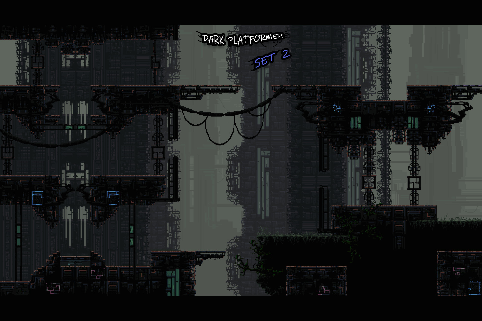 Dark Platformer Set2 2D Environments Unity Asset Store