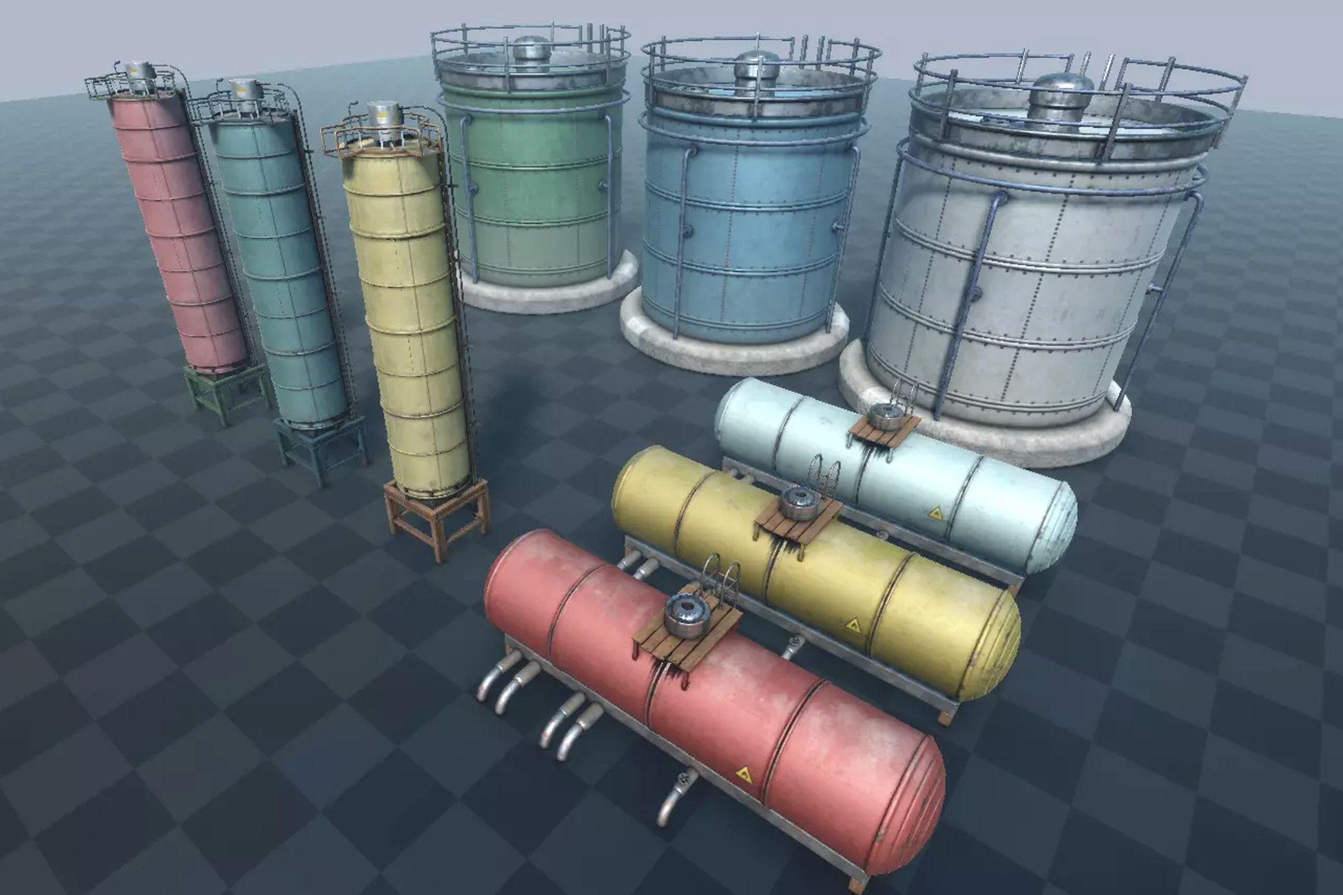 Industrial Silo pack | 3D Industrial | Unity Asset Store