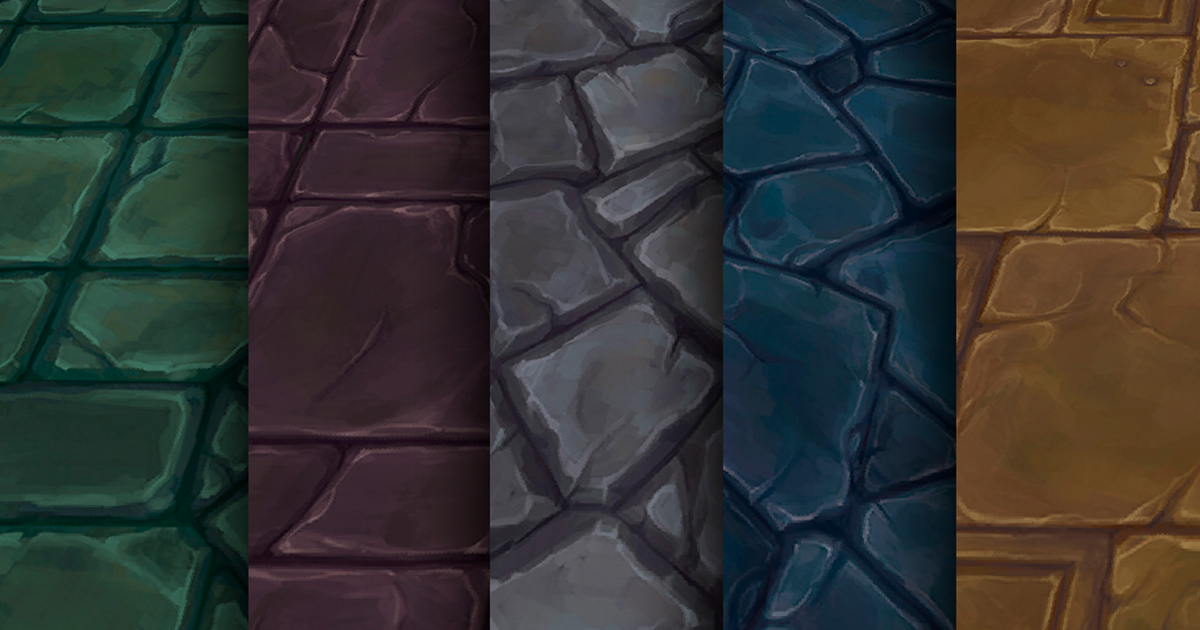 Stone Texture Pack 10 Hand Painted | 2D Floors | Unity Asset Store