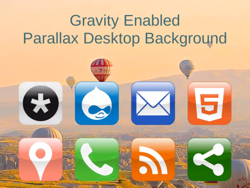 Parallax Desktop - gravity enabled menu | GUI Tools | Unity Asset Store
