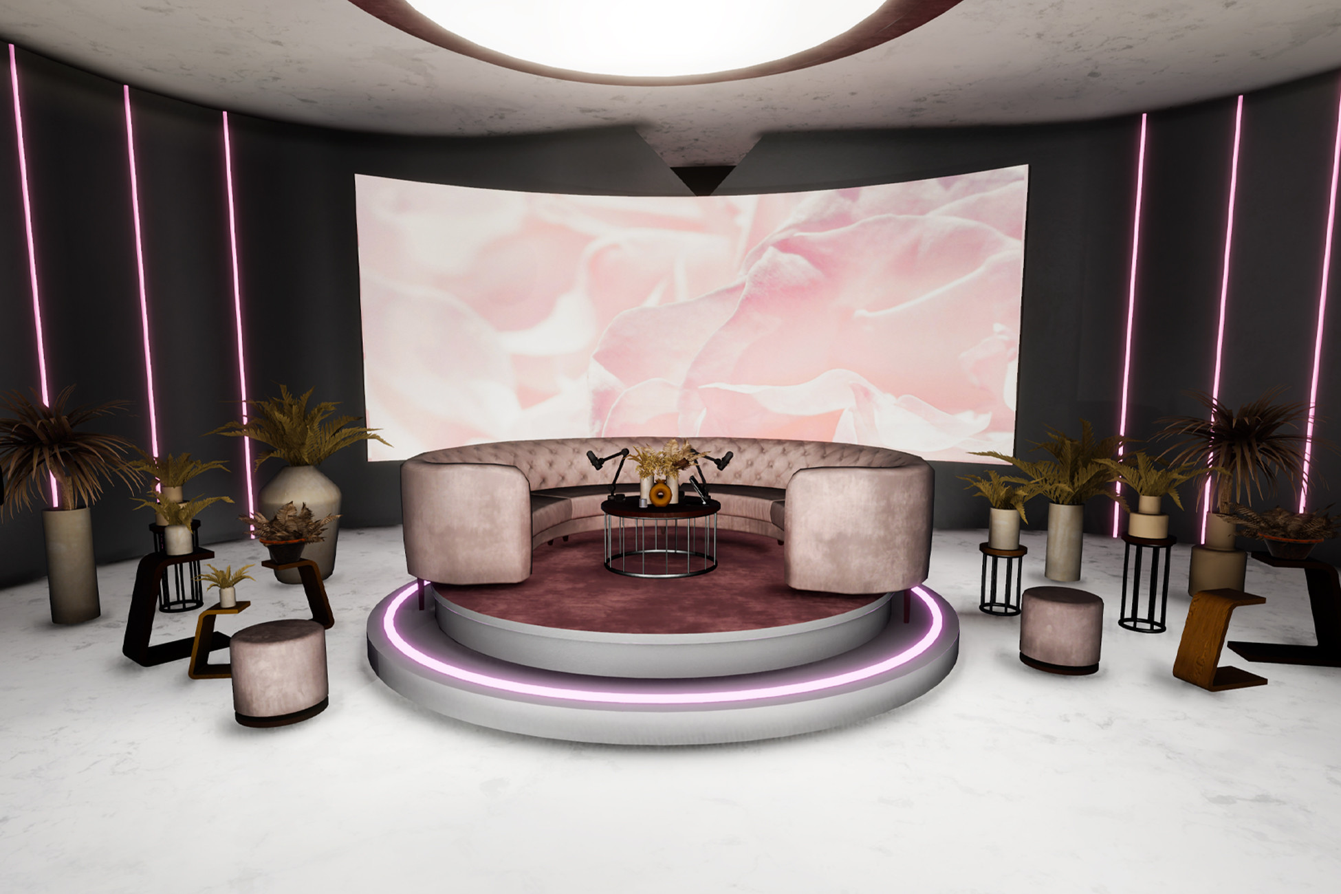 The Violet Room Tv Studio Urp 3d Interior Unity Asset Store