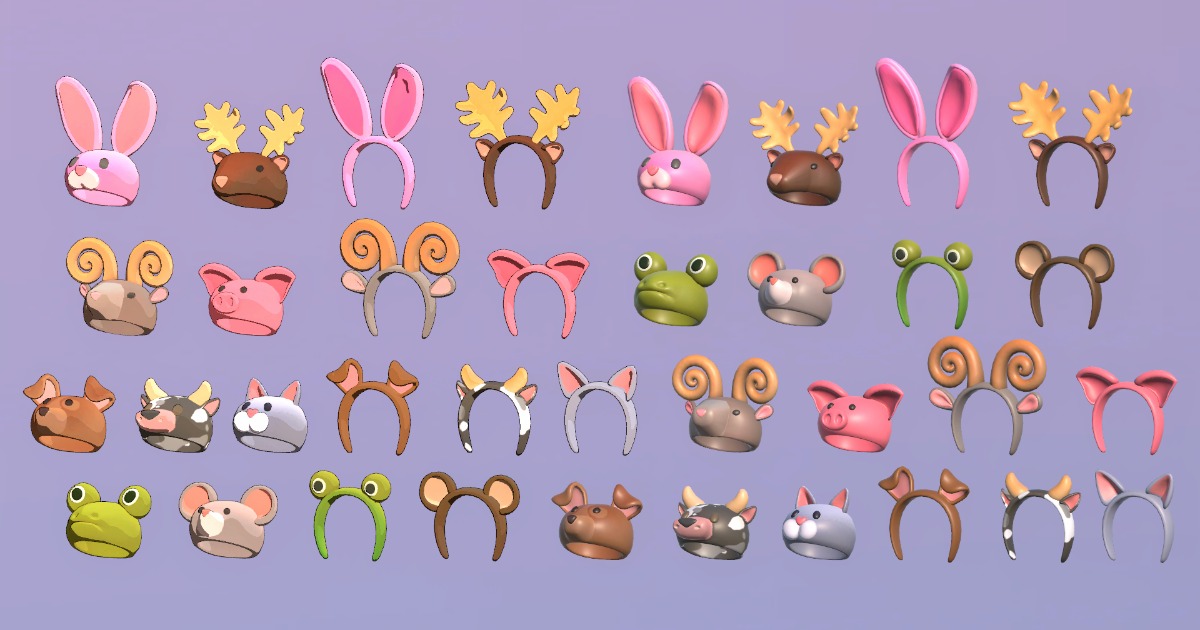3D Prop Animal Hats | 3D 의류 | Unity Asset Store