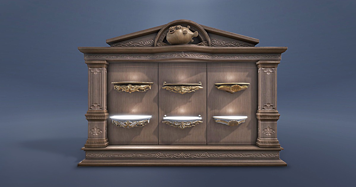 Gothic Display Shelves | 3D Furniture | Unity Asset Store