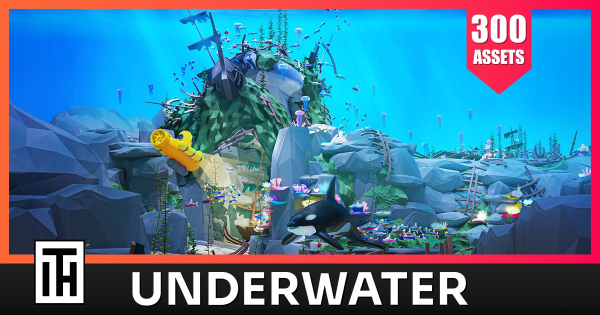 Underwater World - Low Poly 3D Models Pack | 3D Environments | Unity Asset Store