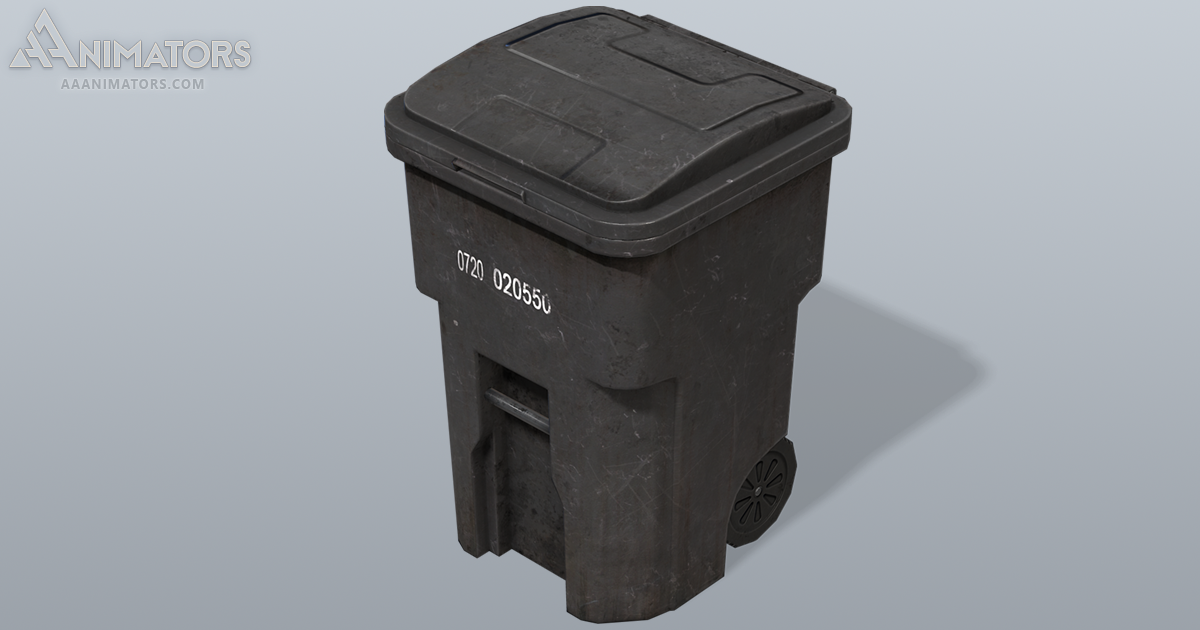Low Poly Trashcan 05 | 3D Exterior | Unity Asset Store