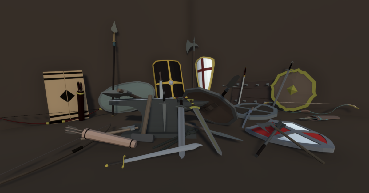 Low Poly Medieval Weapons And Tools Pack | 3D Props | Unity Asset Store