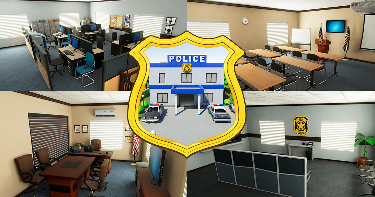 Stylized Police Station | 3D Urban | Unity Asset Store