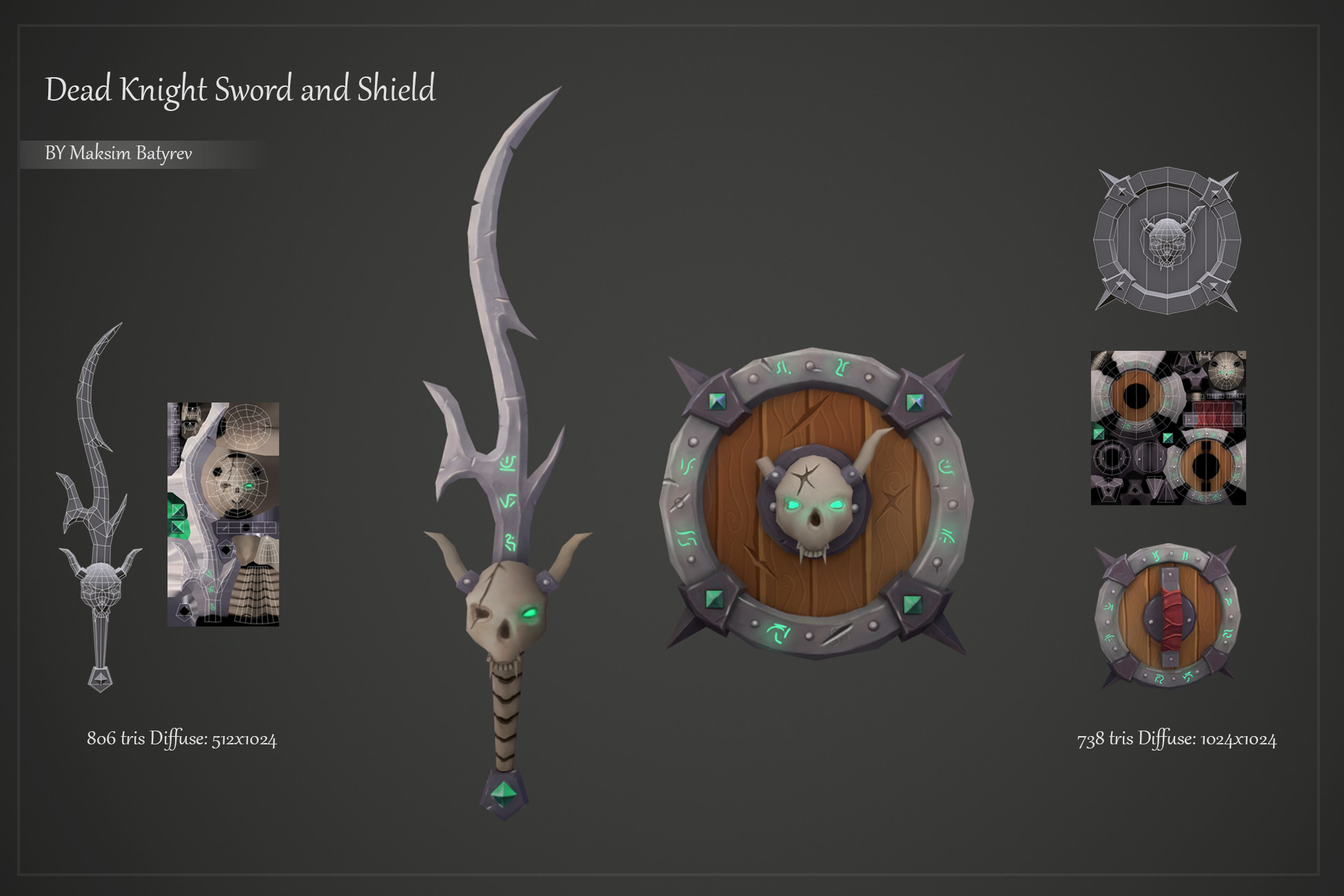 Dead Knight Sword and Shield | 3D Weapons | Unity Asset Store
