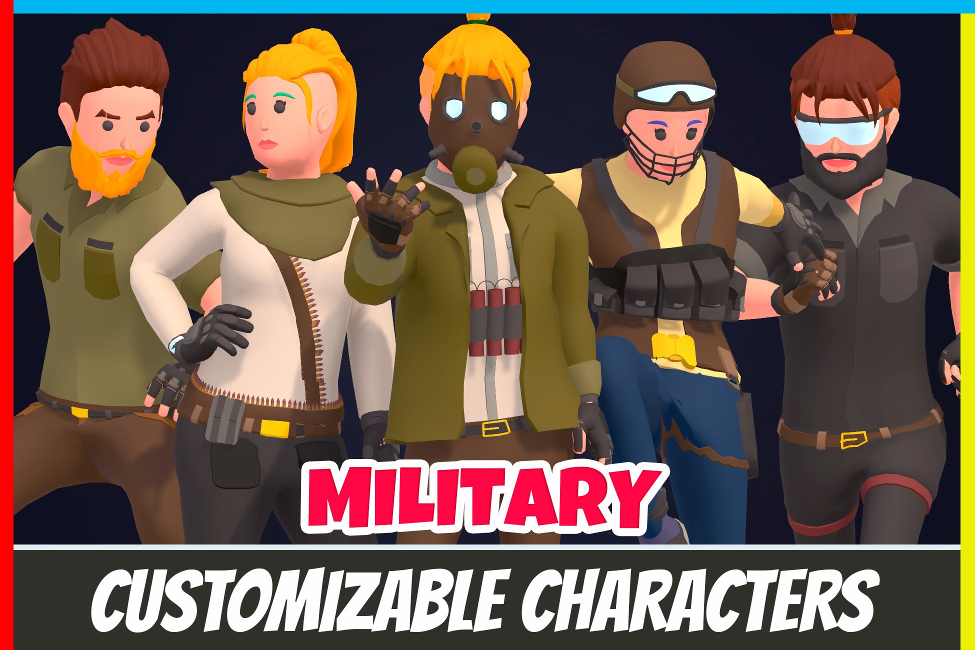 Customizable 3D Military Characters Vol 3 | 3D Humanoids | Unity Asset ...