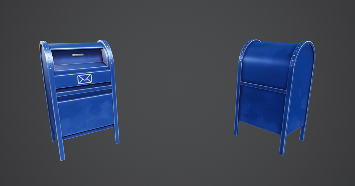 Stylized Metal Mailbox | 3D Props | Unity Asset Store