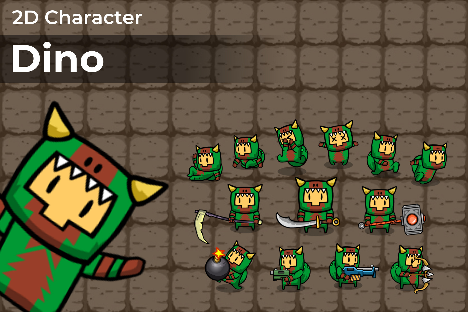 2D Character - Dino | 2D Characters | Unity Asset Store