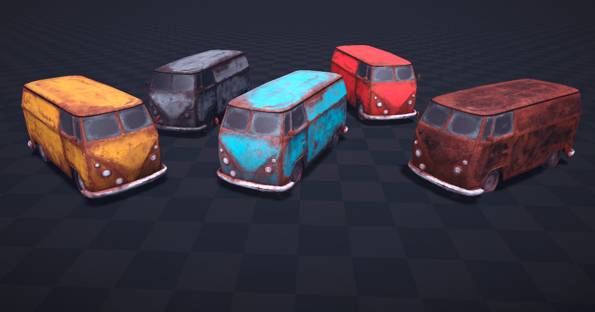 Abandoned Rusty Car(Van) | 3D Land | Unity Asset Store