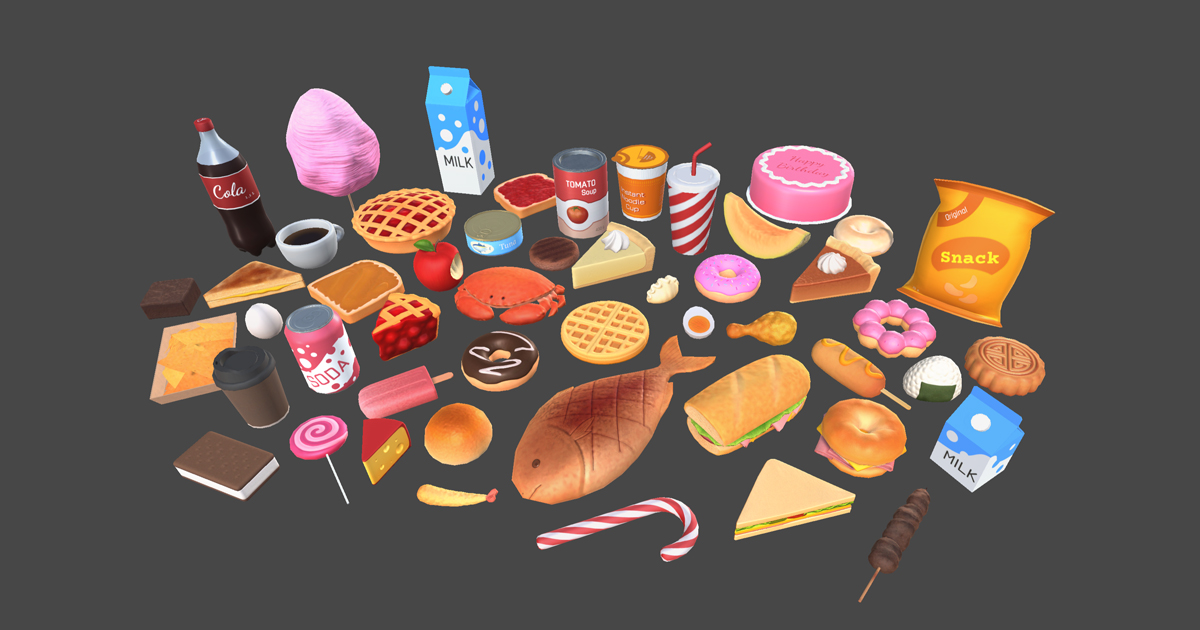 Cartoon Food Pack Vol. 3 | 3D Food | Unity Asset Store