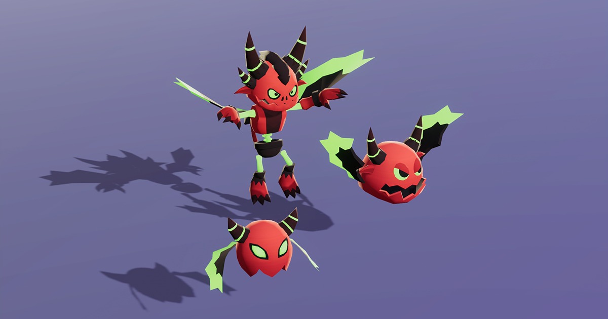 Devil Bat Hell Evolution Pack Cute Series | 3D Creatures | Unity Asset ...