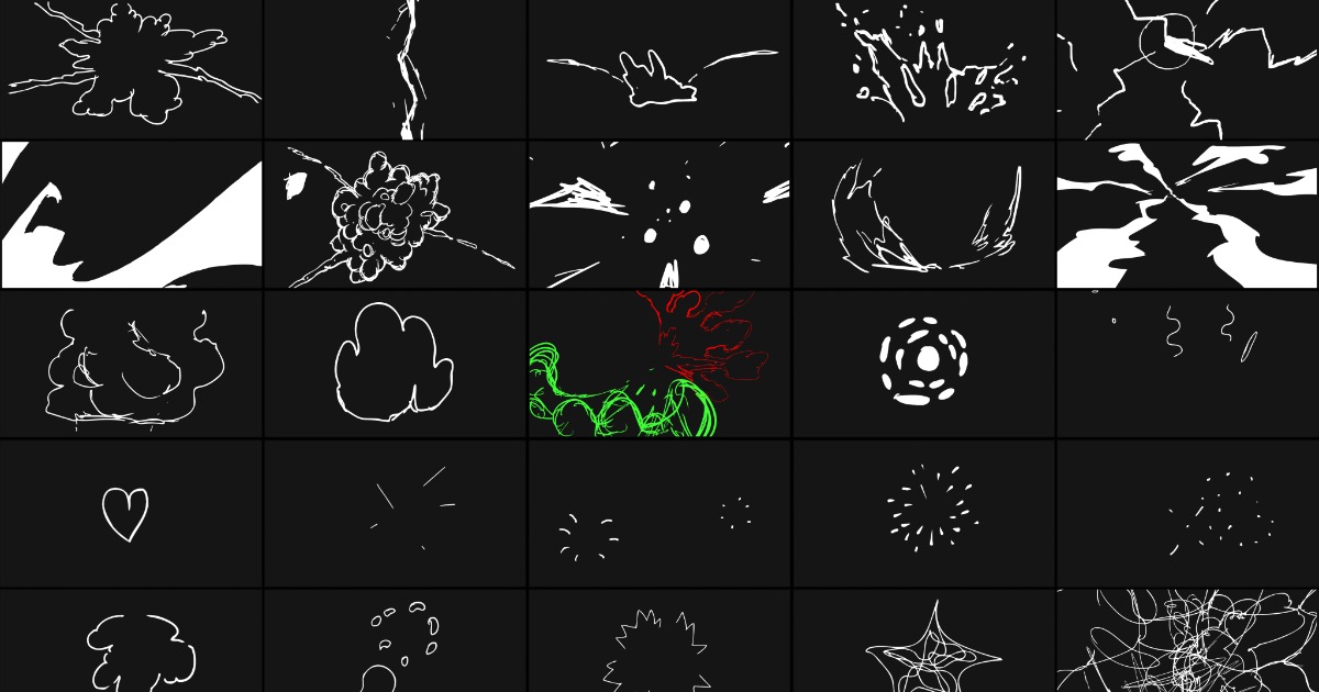 Abstract Scribble Animations 01 (21.06) | 2D Textures & Materials ...