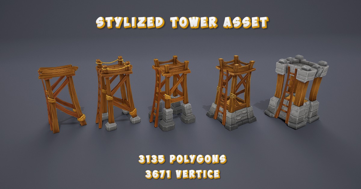 Stylized towers asset | 3D Historic | Unity Asset Store