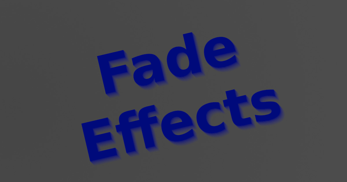 Fade Effects | Particles/Effects | Unity Asset Store