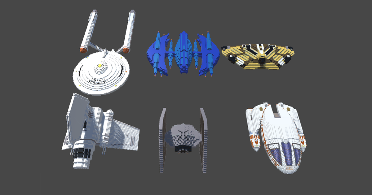 Voxel Ship Package 1 | 3D Space | Unity Asset Store