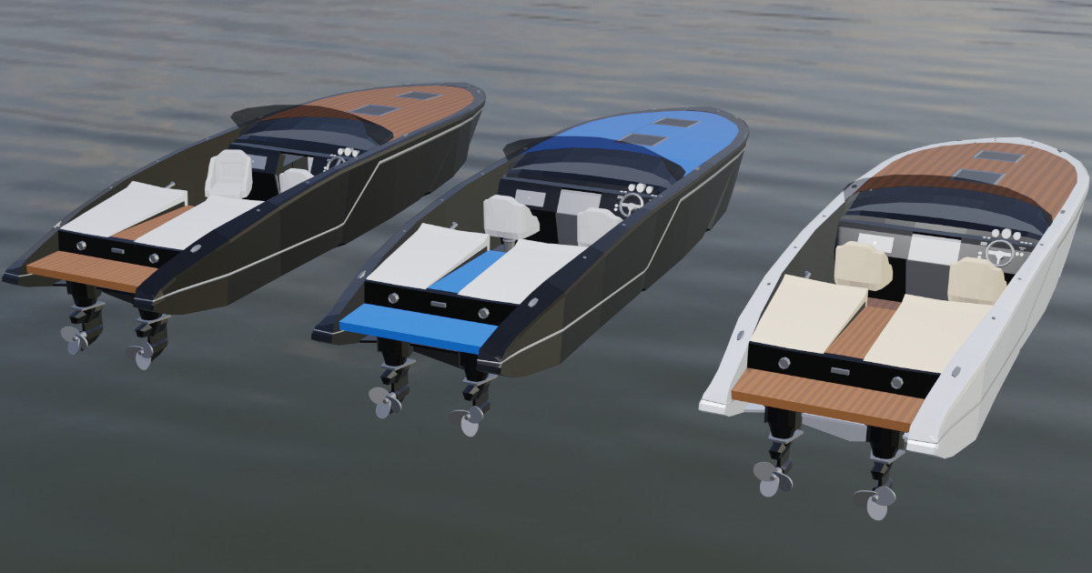 Speed Boats with interiors Low Poly | 3D Sea | Unity Asset Store