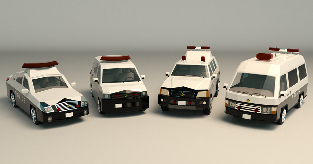 Low Poly Japanese Police Pack | 3D Land | Unity Asset Store