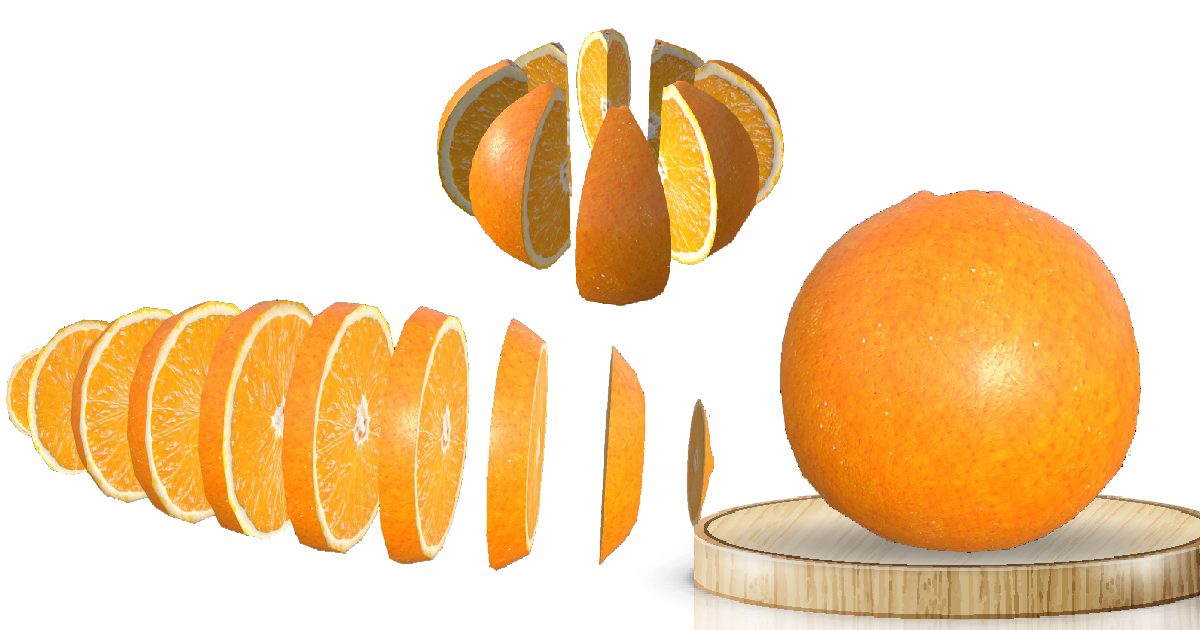 Food Slice Orange | 3D Food | Unity Asset Store