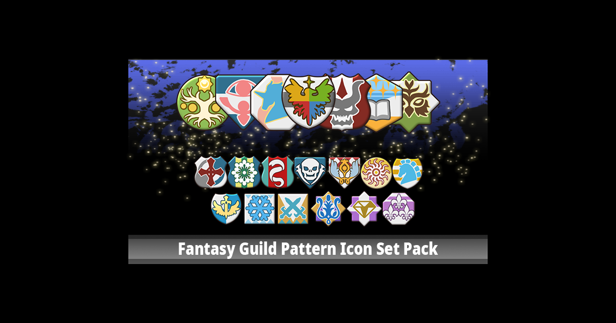 Fantasy Guild Pattern Icon Set Pack | 2D Icons | Unity Asset Store