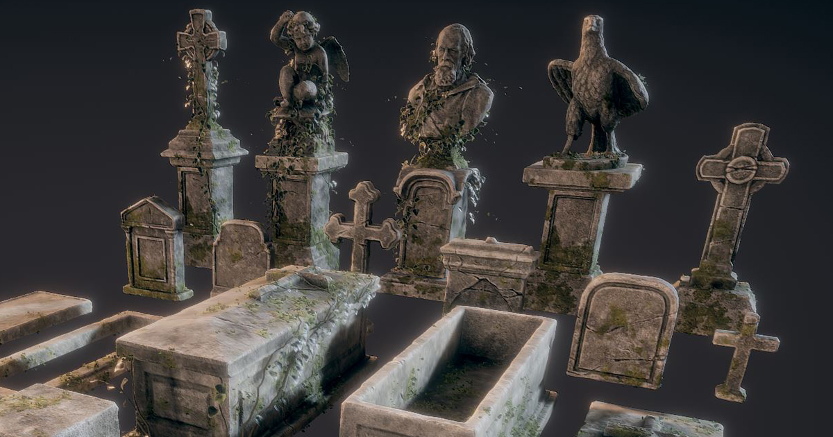 Tombstone Kit | 3D Environments | Unity Asset Store