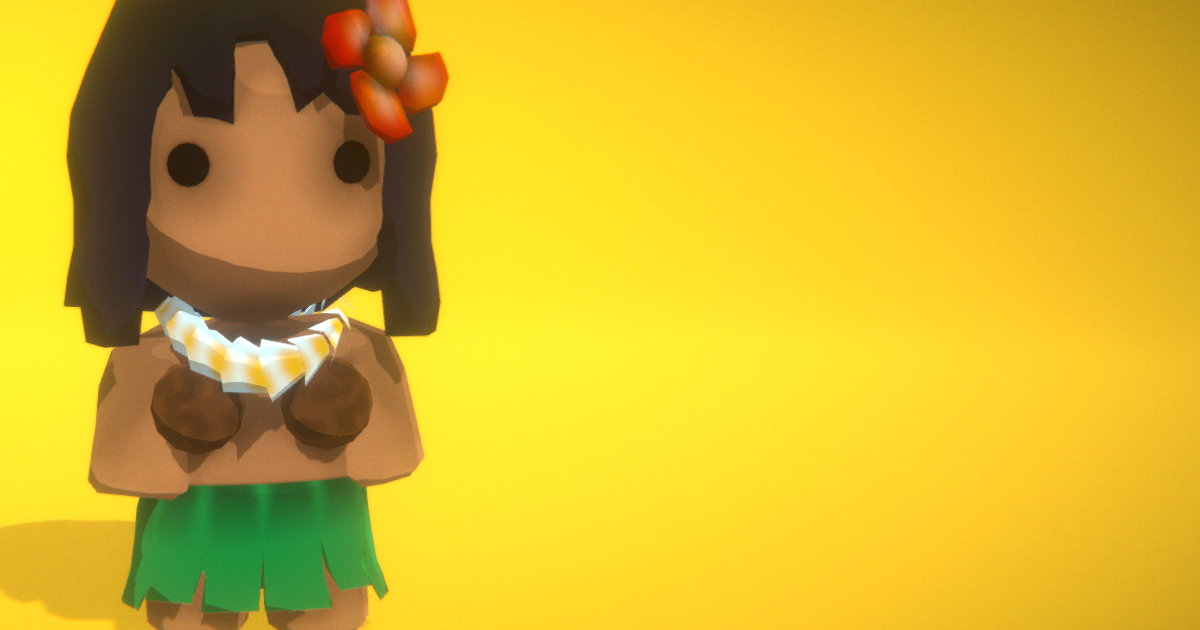 Cute Hula Girl Avatar | 3D Characters | Unity Asset Store