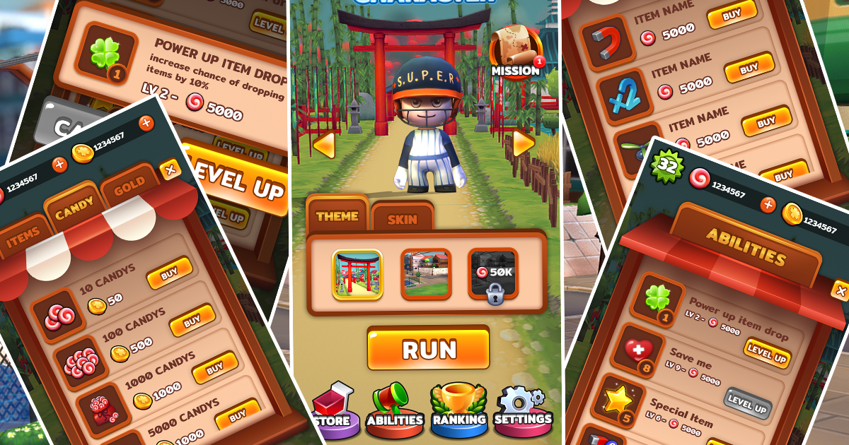 VIASS Endless Runner Pack | 2D GUI | Unity Asset Store