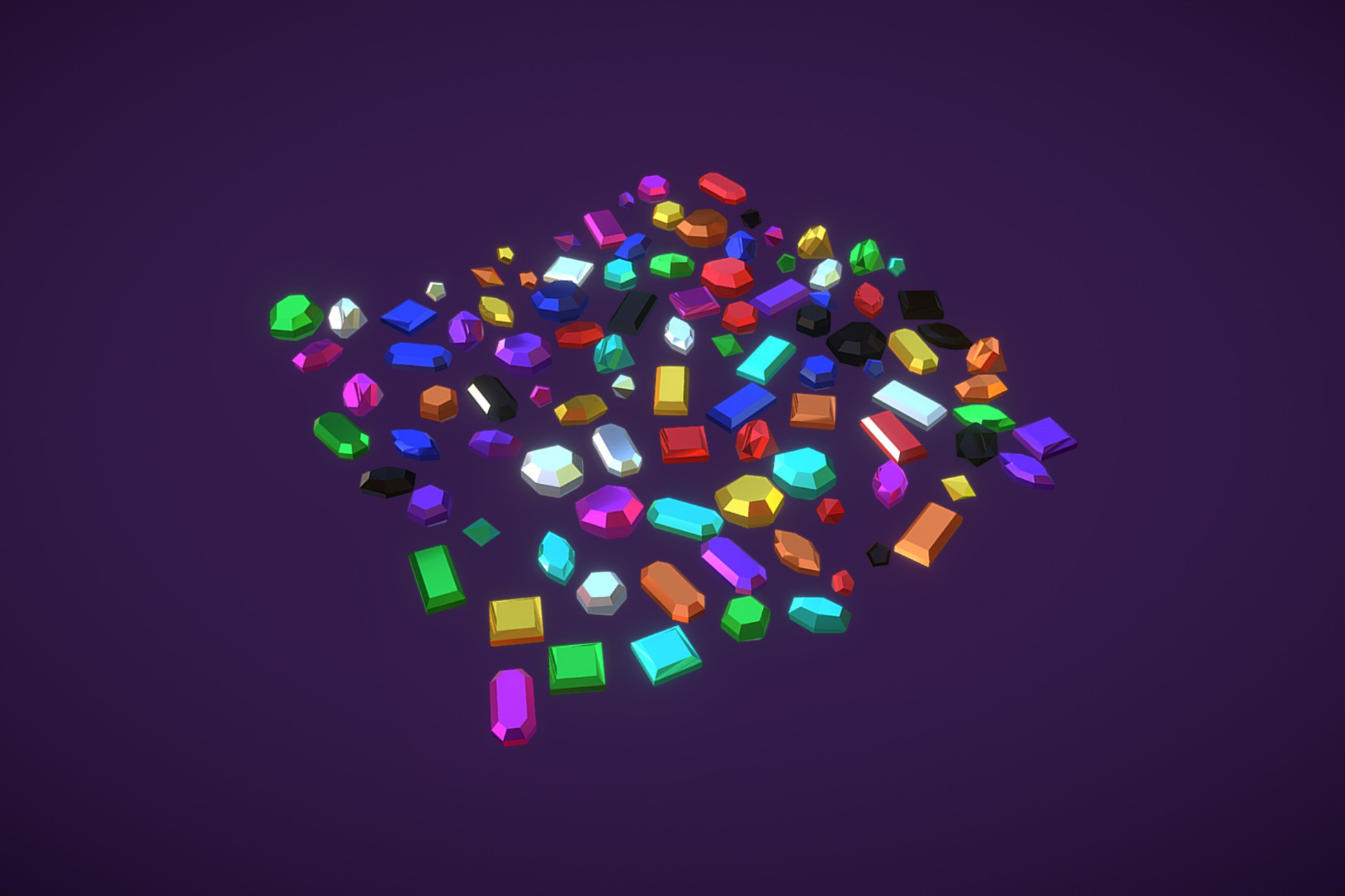 Gems, Crystals, Jewels - Low poly shiny stones | 3D Props | Unity Asset Store