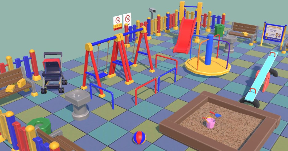 MAR-Low_Poly_Playground_Life_and_Safety_Pack | 3D Urban | Unity Asset Store