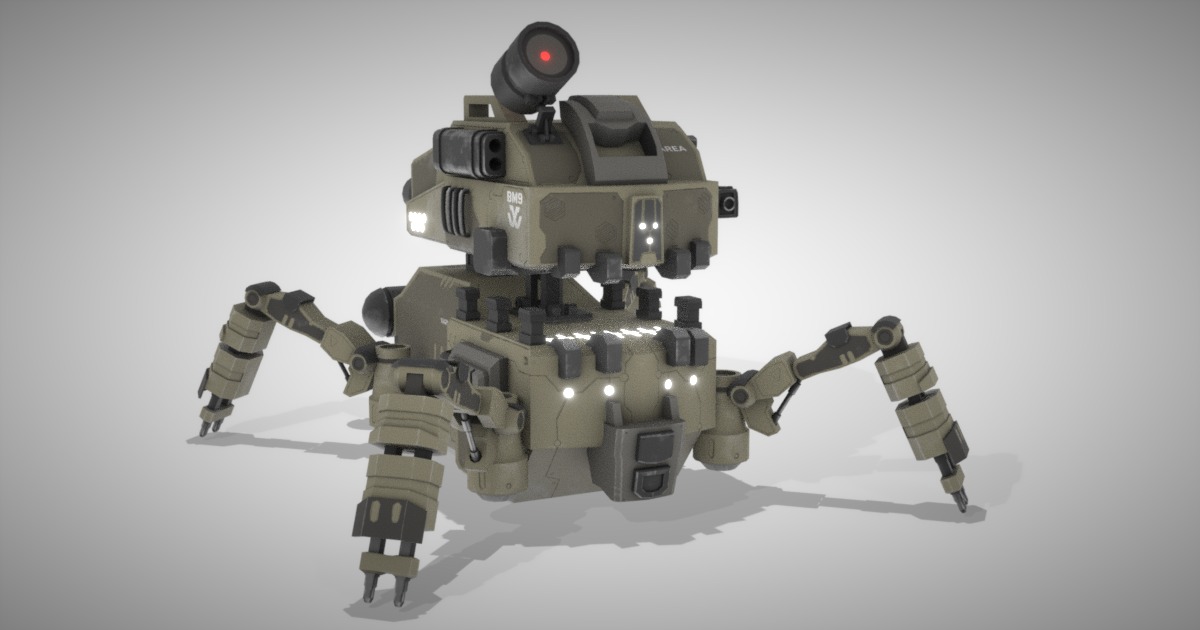 Sci-fi spider robot BM9 | 3D Robots | Unity Asset Store