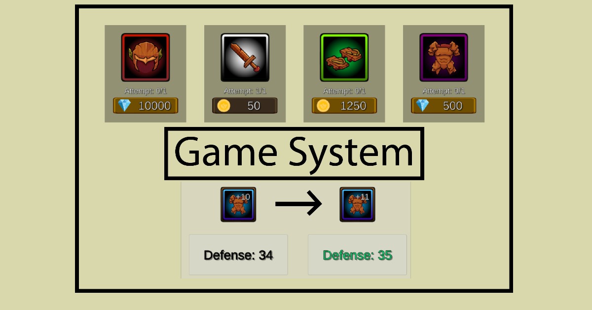 Game Systems Inventory Craft Shop Gui Tools Unity Asset Store