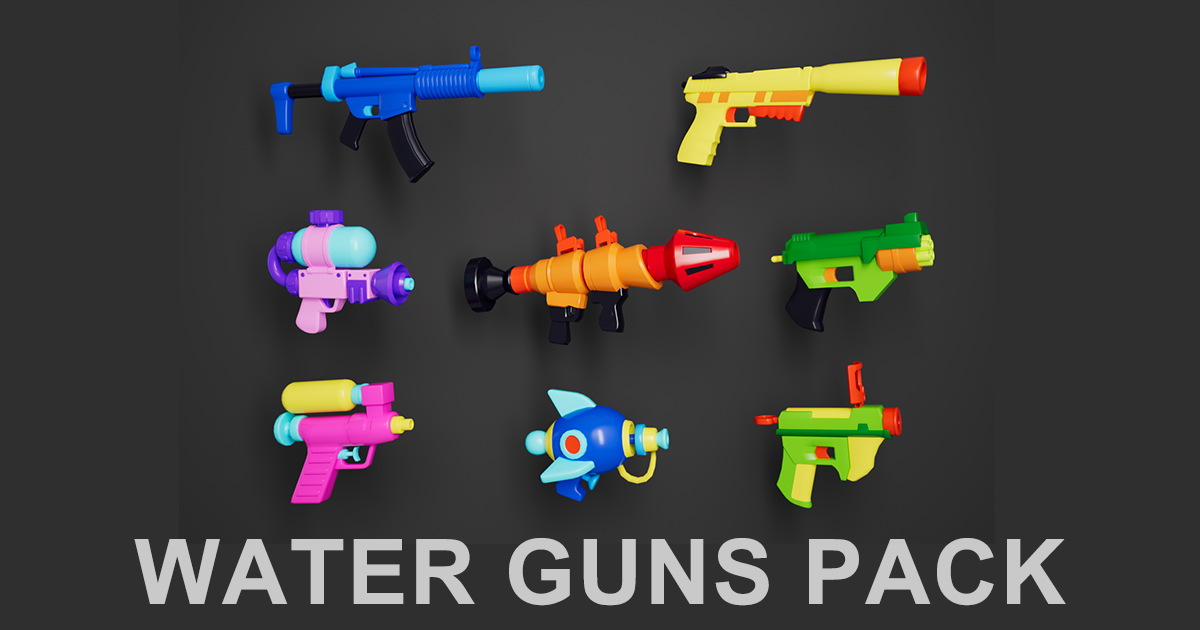 Modular Water Gun Bundle | 3D 총기 | Unity Asset Store
