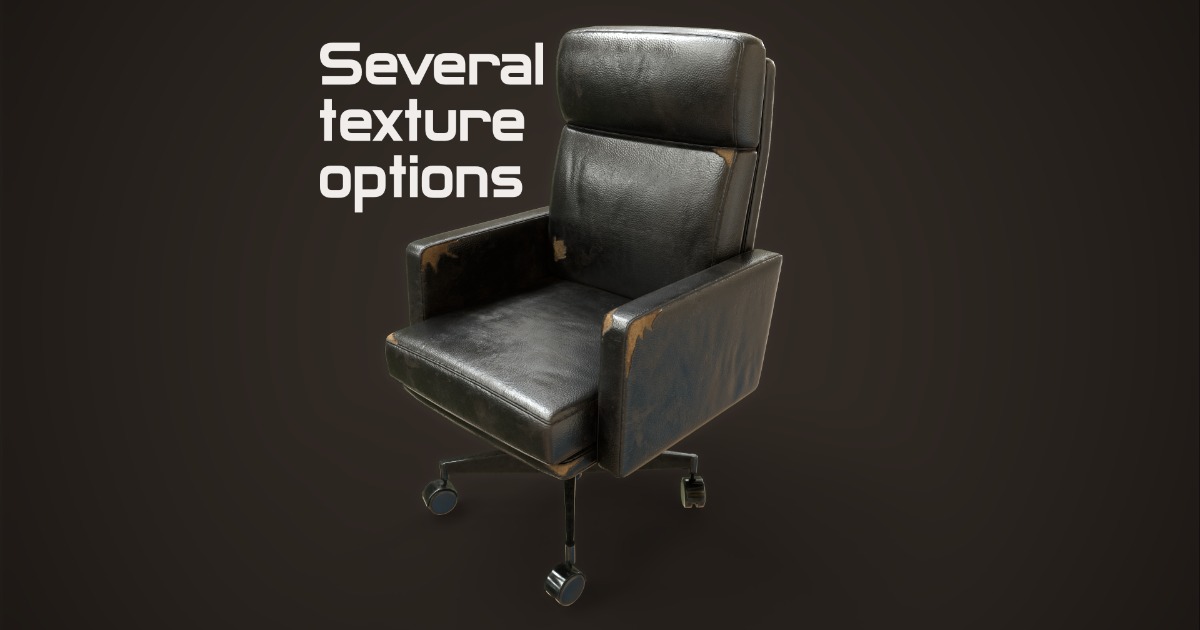 Leather Office Armchair | 3D Furniture | Unity Asset Store