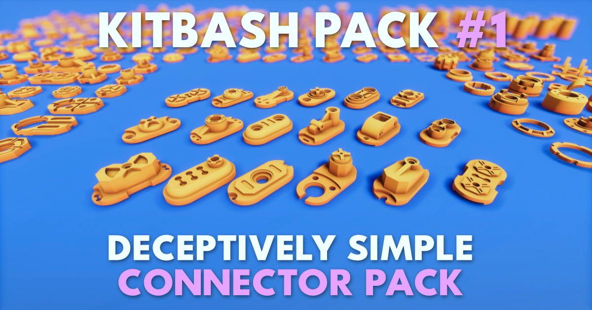 Simple Connector Kitbash #1 | 3D Industrial | Unity Asset Store