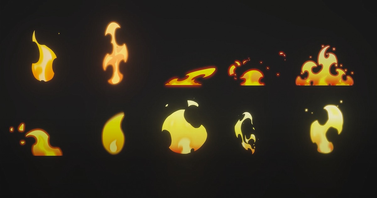 The 2D Hand Painted Fire Animations Vol.1 | VFX | Unity Asset Store
