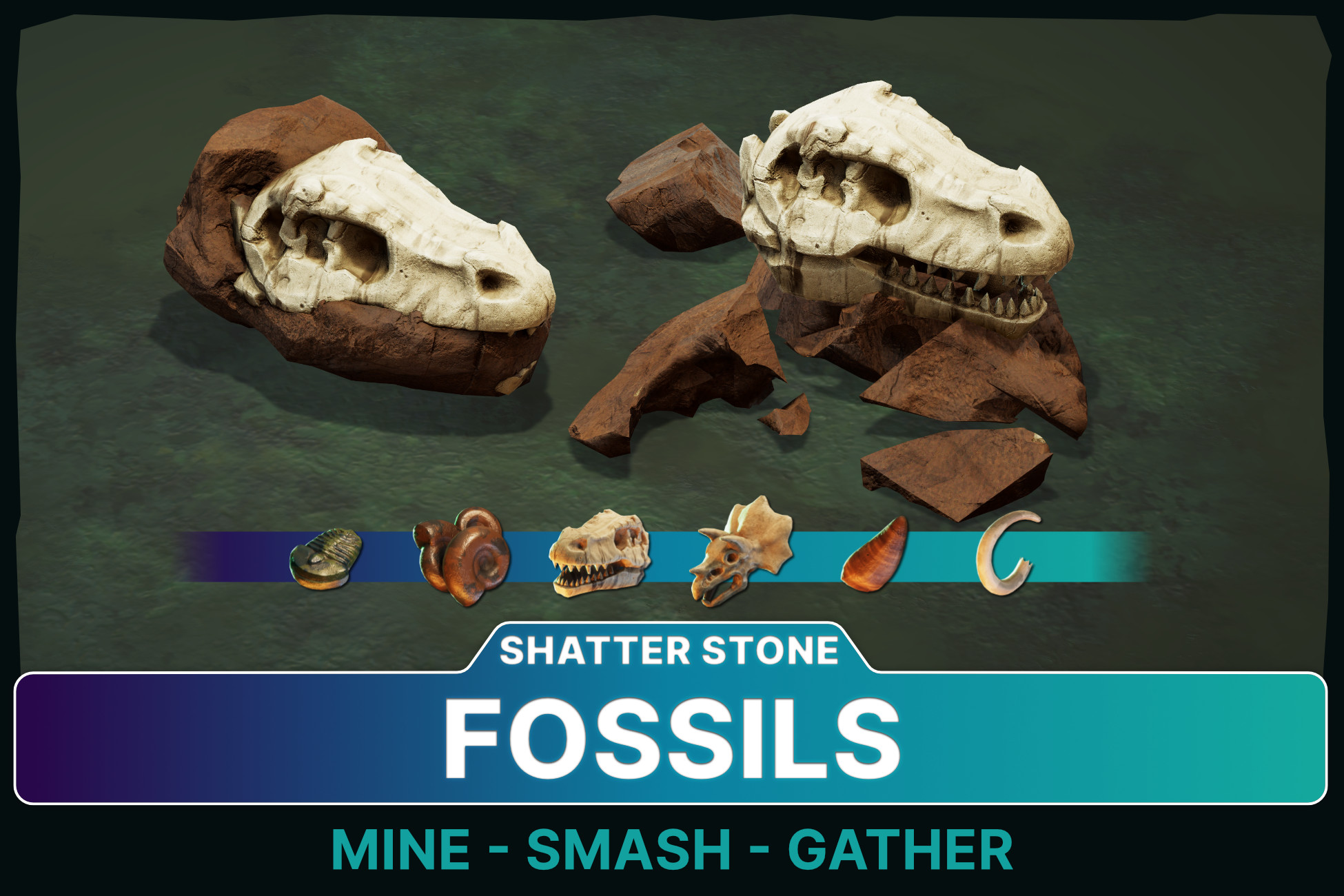 Shatter Stone: Fossils | 3D Props | Unity Asset Store
