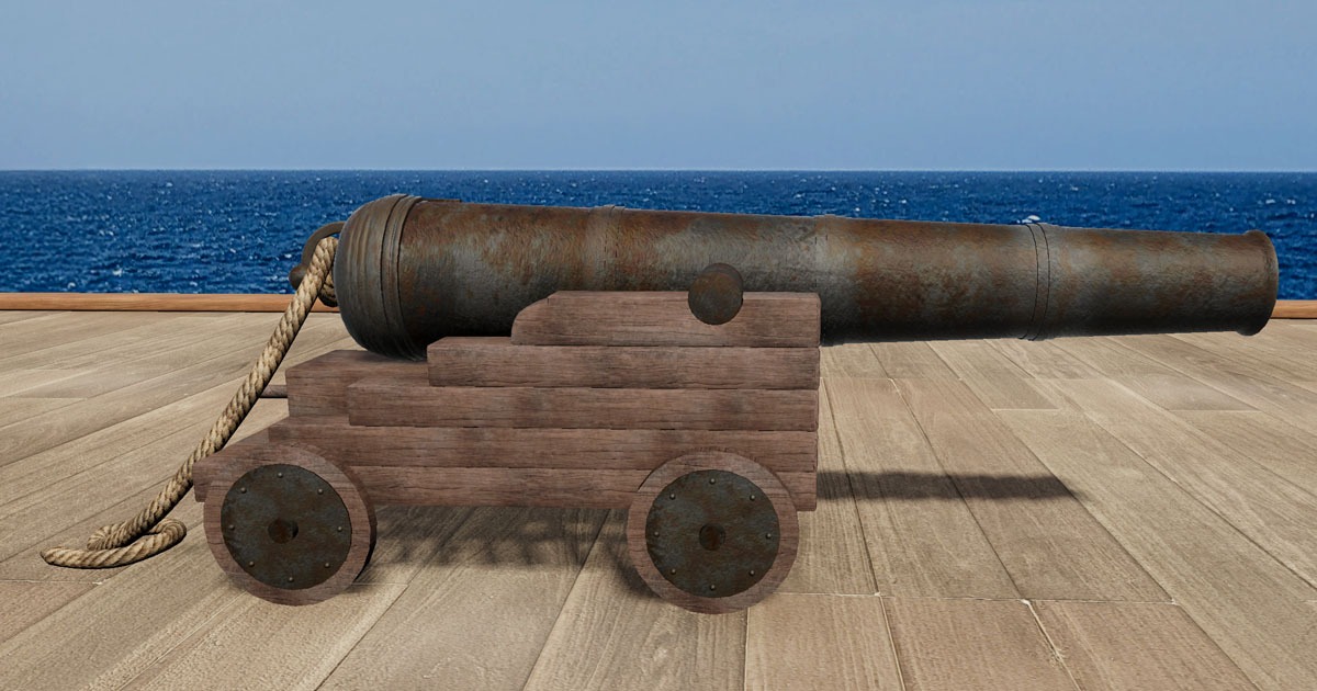 Pirate Cannon With Rope | 3D Props | Unity Asset Store