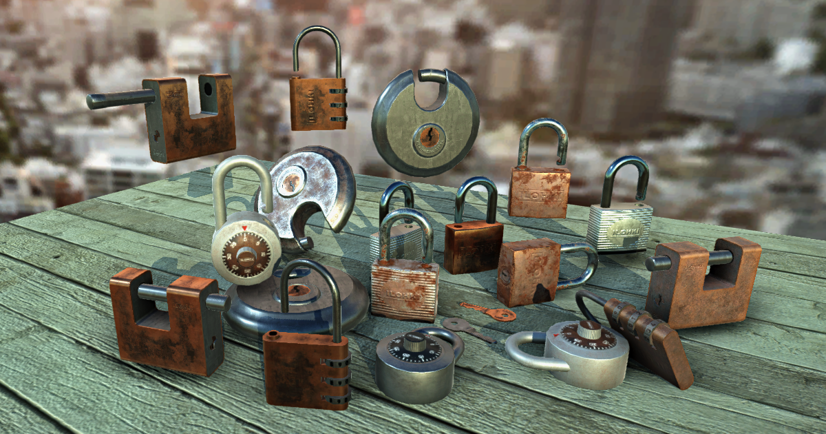 Padlock PBR Pack | 3D Props | Unity Asset Store