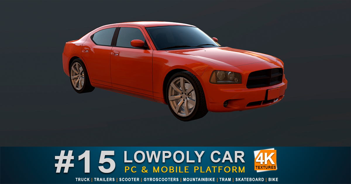 Low Poly Car #15 | 3D Land | Unity Asset Store